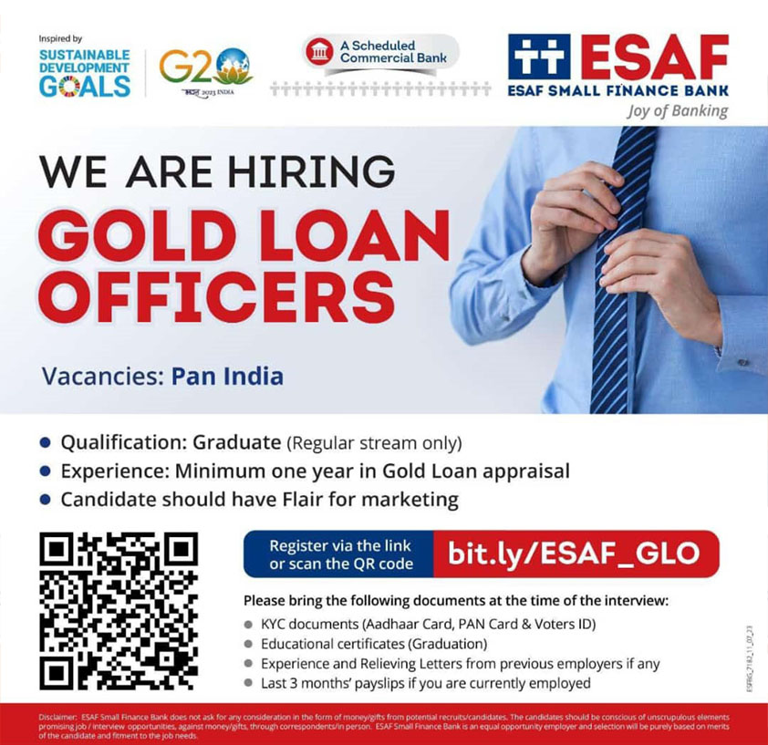 Hiring Alert - Indian Gold Institute